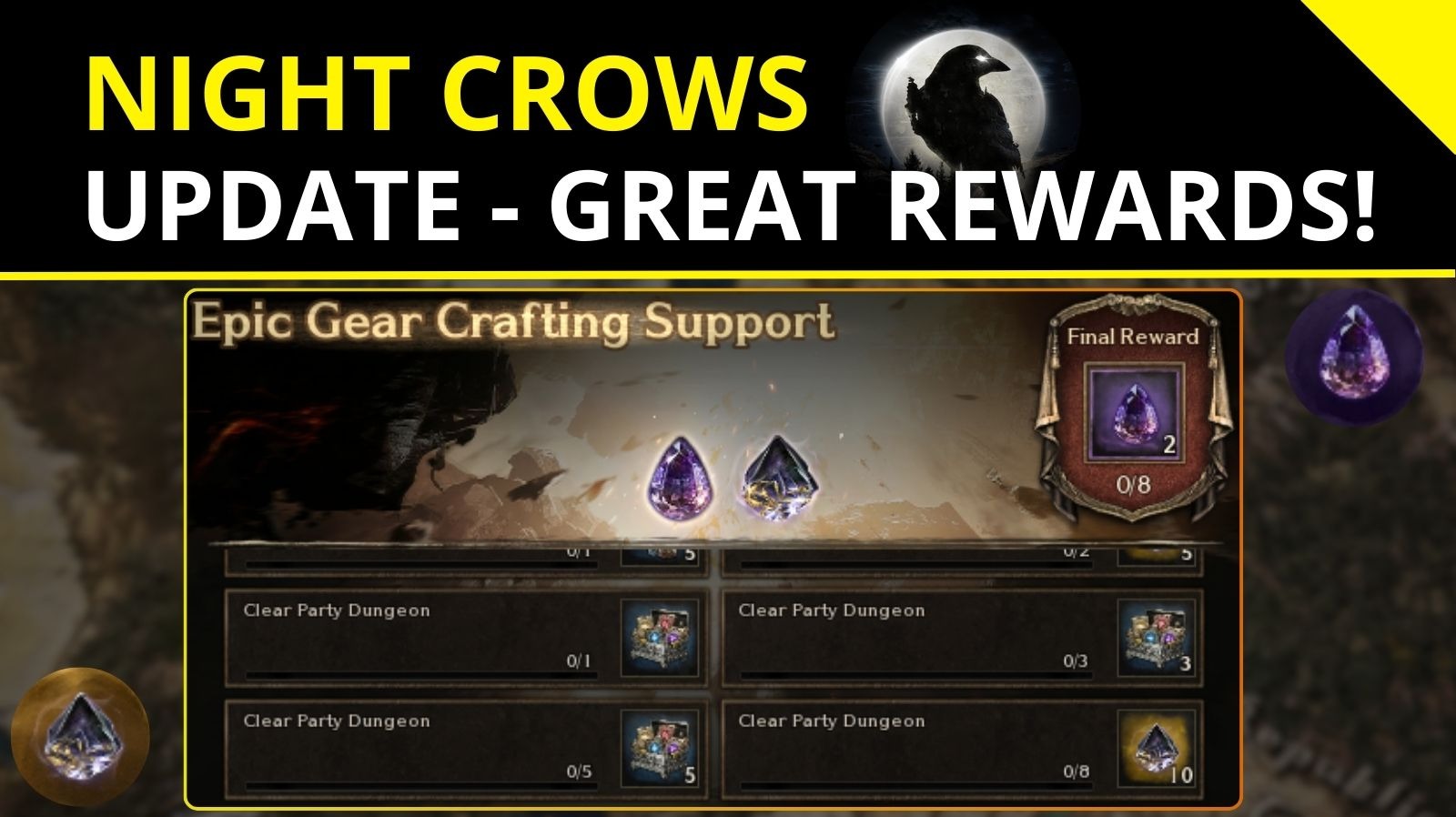 Night Crows 🌒| 6 New Events with Great Rewards, World Dungeon and NPC ...