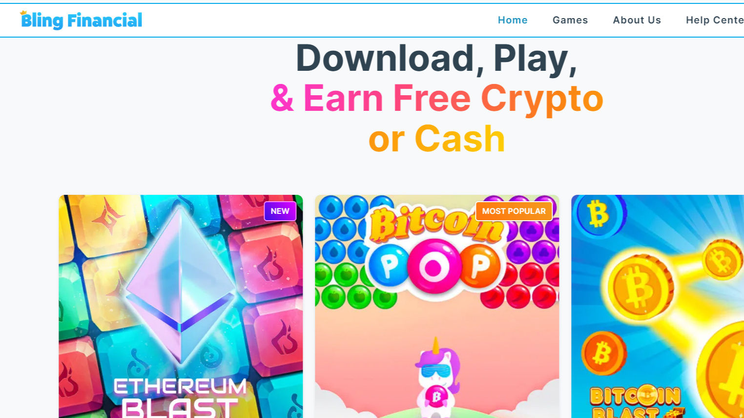 Bling Studio Games Earns You Bitcoin Rewards for Playing Games!