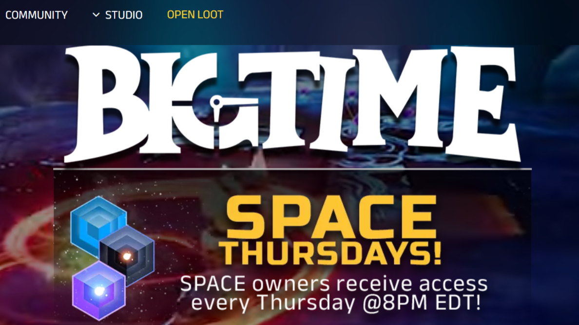 Big Time, Free MMORPG Fantasy Blockchain Game on OpenLoot