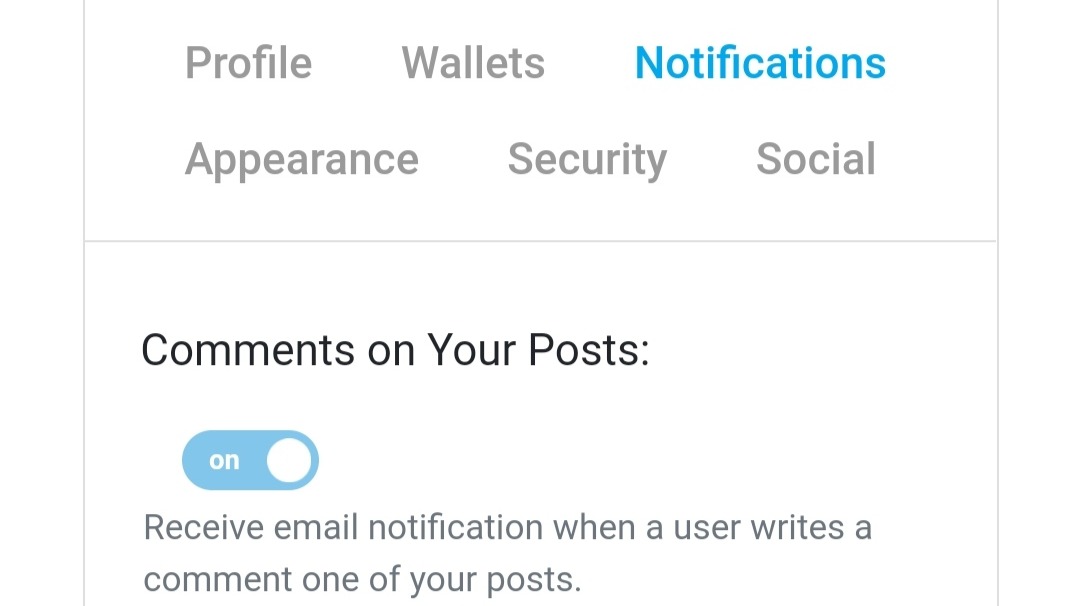 There is no notification for comments
