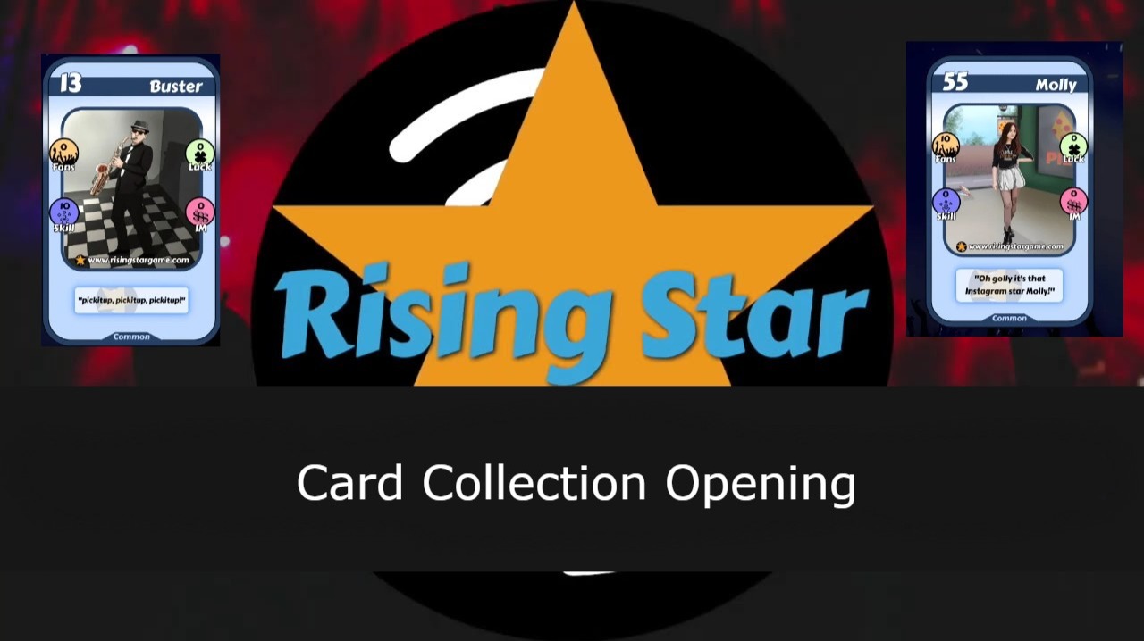 Play to Earn Game Rising Star, Card Collection pack Opening.