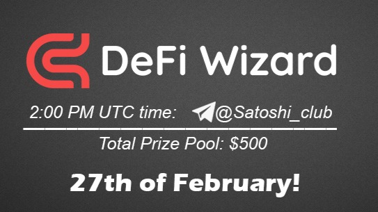 DeFi Wizard x Satoshi Club AMA Recap from 27th of February